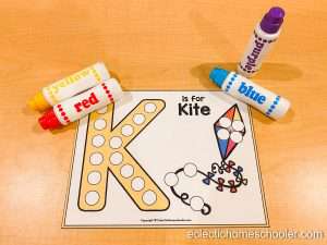 Free Letter K Printable Do a Dot Pages
