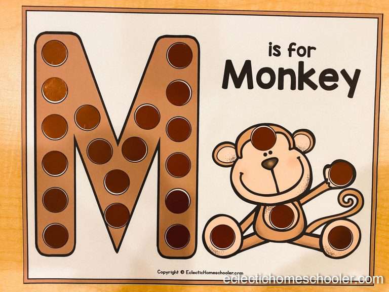 Free Letter M Printable Do a Dot Pages