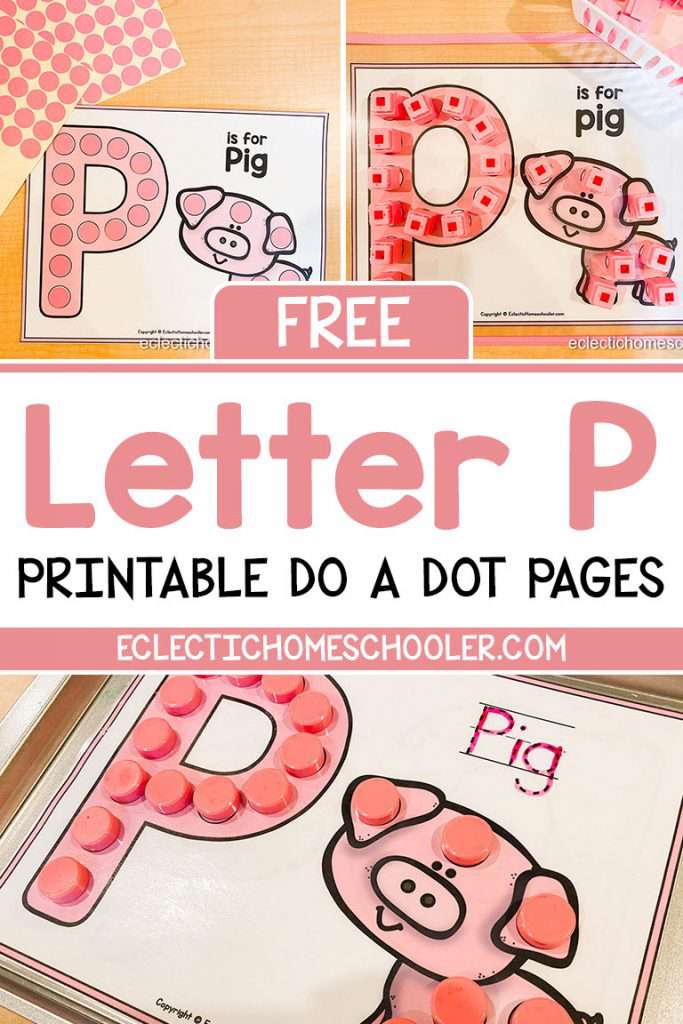 Free Letter P Printable Do a Dot Pages