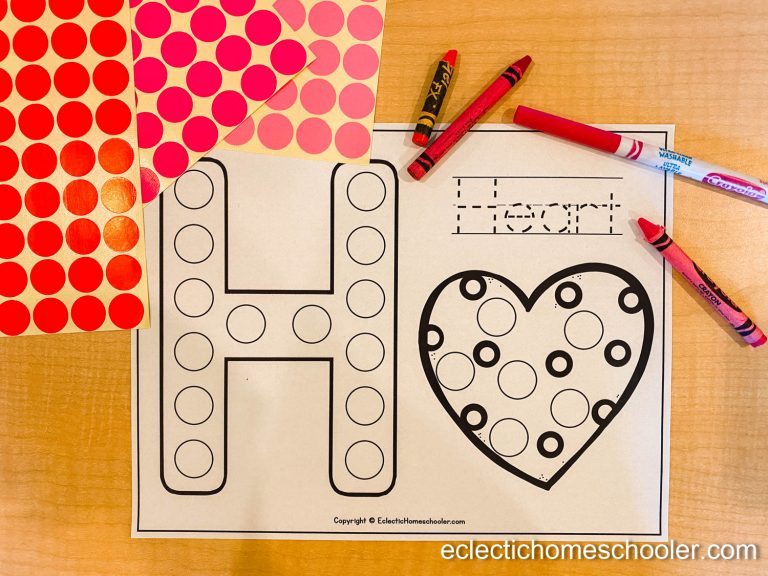 Free Letter H Printable Do a Dot Pages