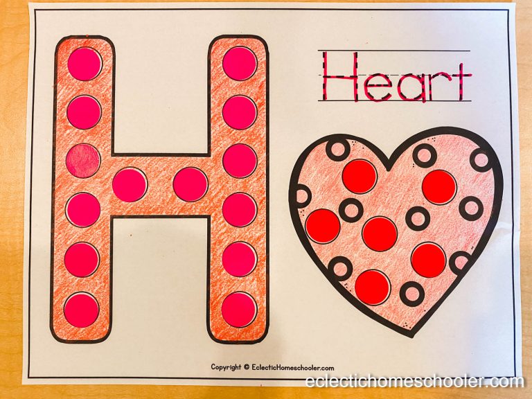 Free Letter H Printable Do a Dot Pages